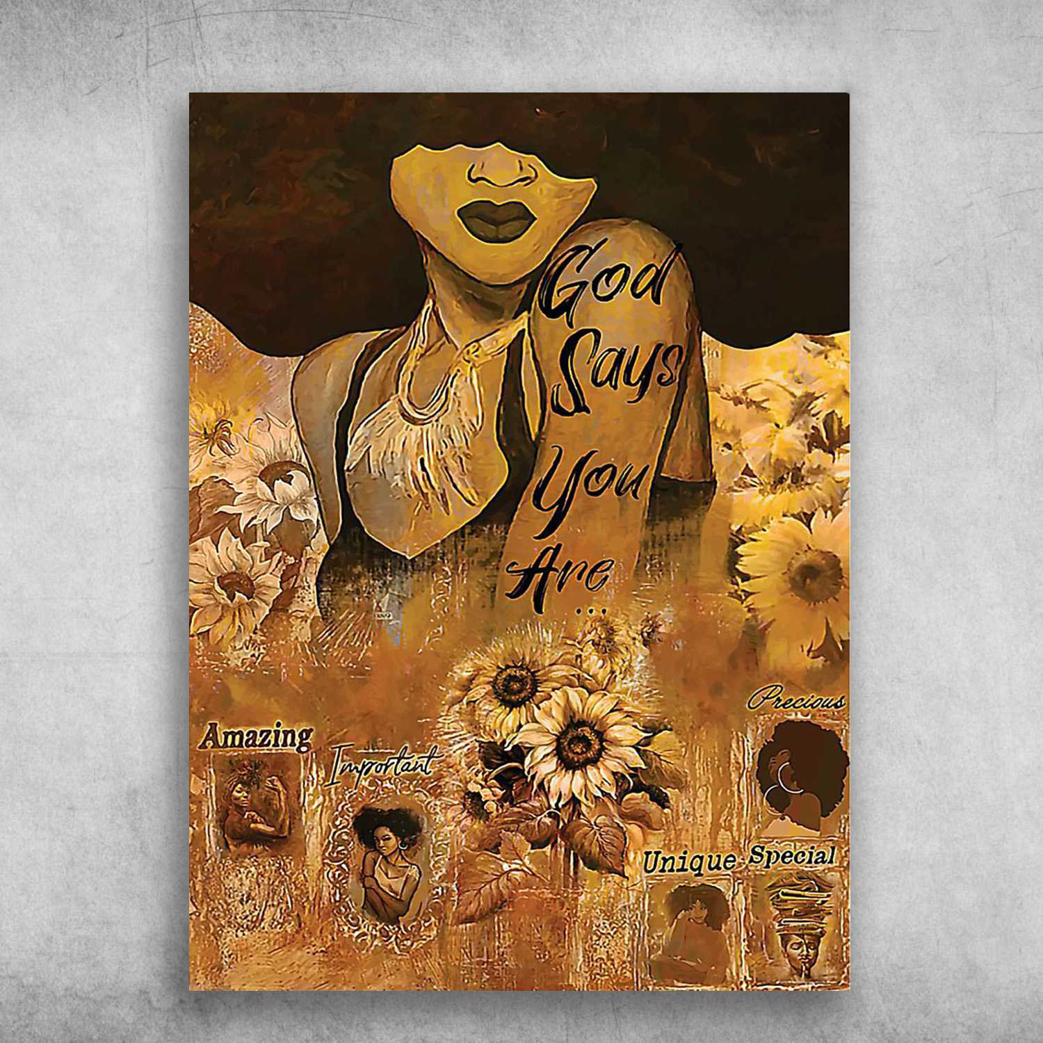Lady Girl, Black Girl Poster, God Says You Are, Amazing, Important ...