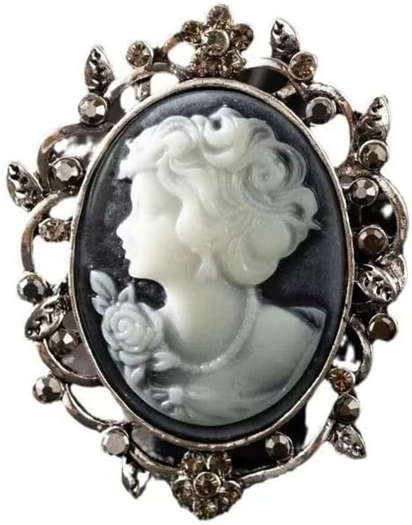 Lady Goddess Cameo Brooch Queen Cameo Brooch Pin Elegant Brooches and ...
