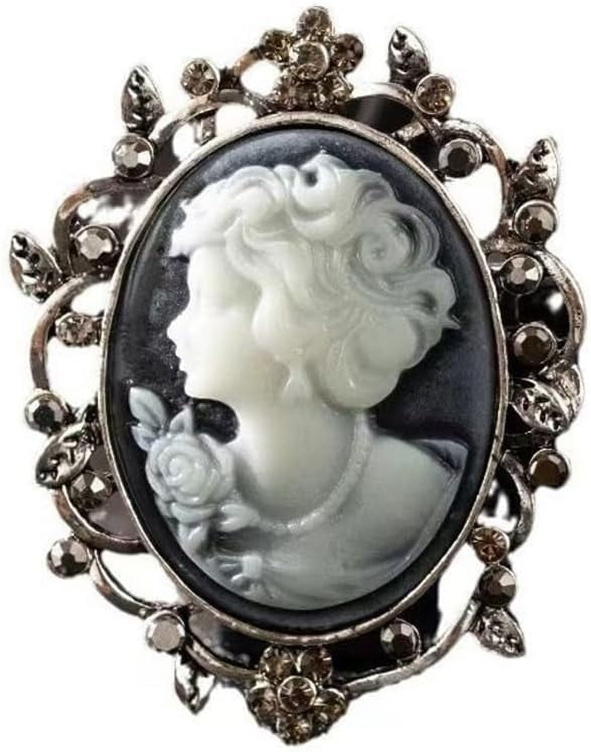 Lady Goddess Cameo Brooch Queen Cameo Brooch Pin Elegant Brooches and ...