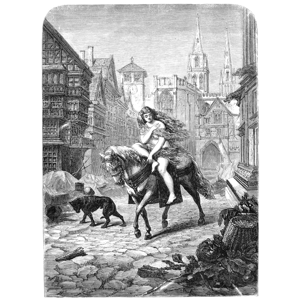 Lady Godiva. Nwife Of Leofric Earl Of Mercia. Anglo-Saxon Gentlewoman ...