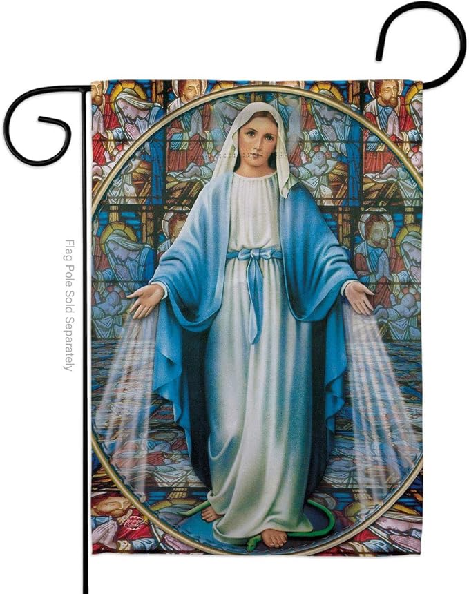 Our Lady of Grace Home Banner Wall Art Patio Lawn Porch Room Small Flag ...