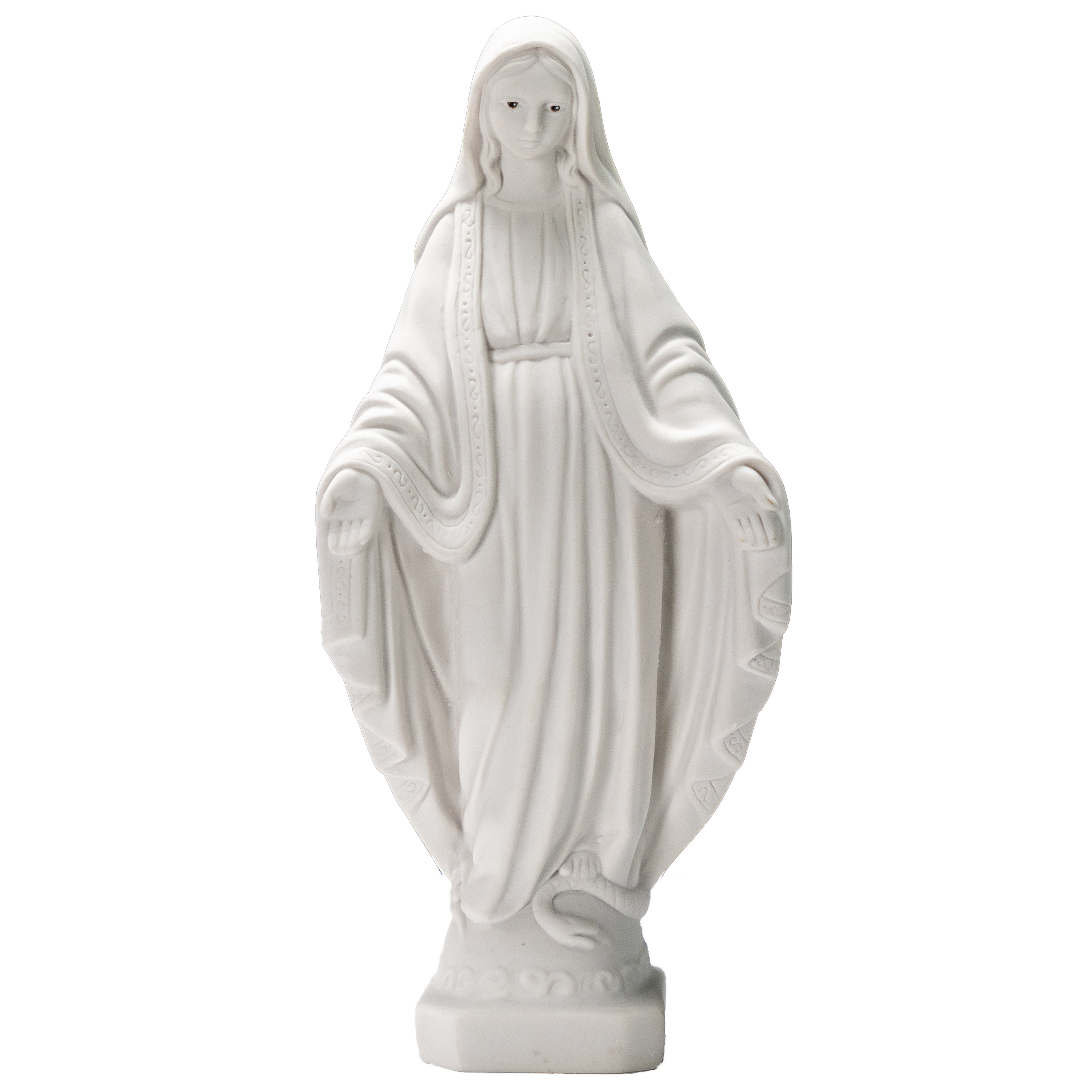 Lady of Grace - Miraculous Mary all White with hand painted eyes - Made ...