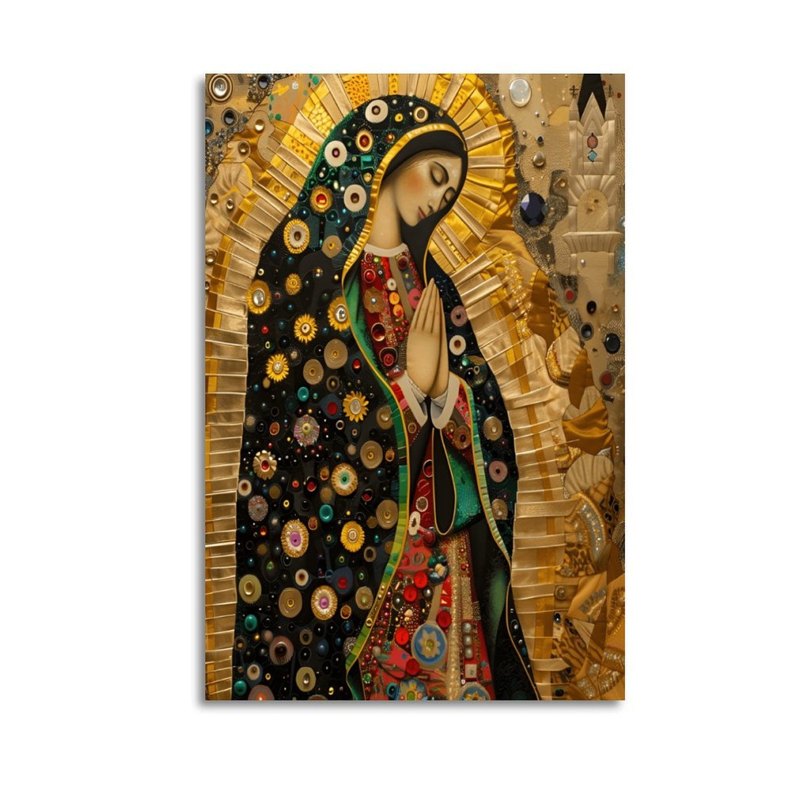 Our Lady of Guadalupe Art Print - Mystical Virgin Mary Poster Wrapped ...