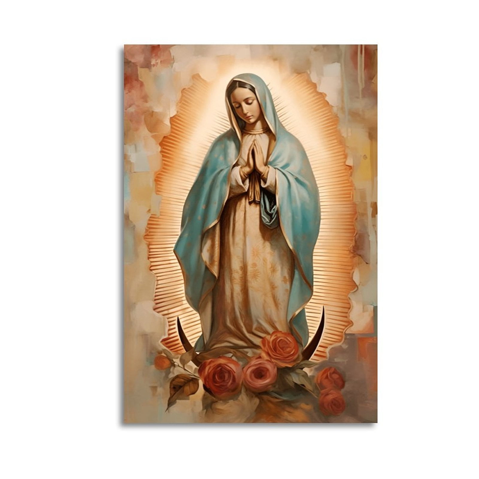 Our Lady of Guadalupe Canvas Wall Art Christian Wall Decor Virgin Mary ...