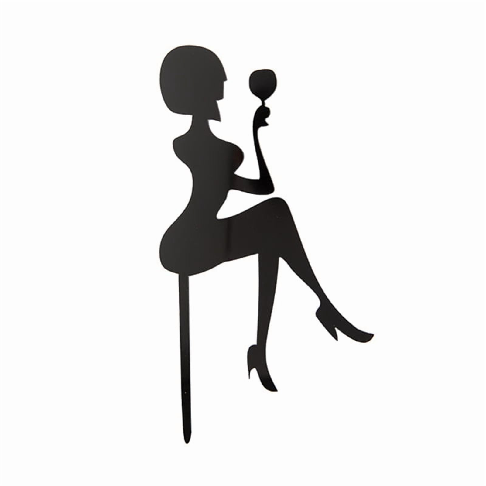 Lady High Heels Cake Topper Acrylic Cake Topper Birthday Party Cake Topper Cupcake Topper Cake ...