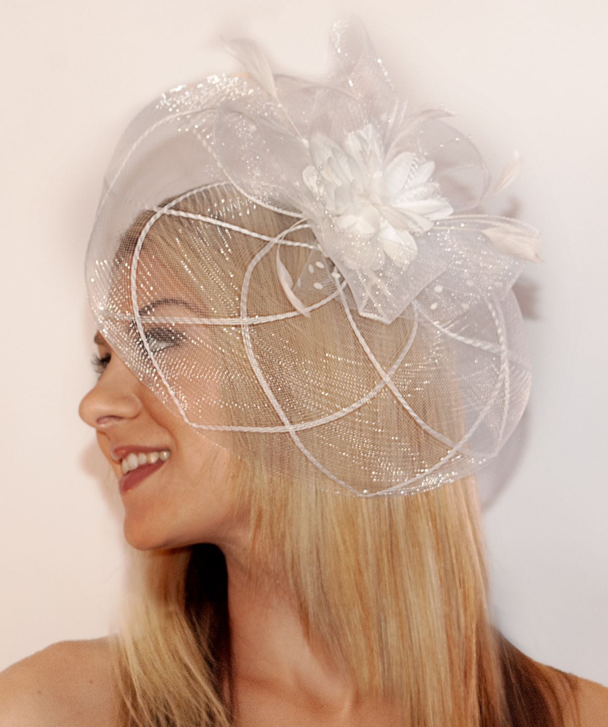 Lady In White Derby Style Fascinator Hat - Walmart.com
