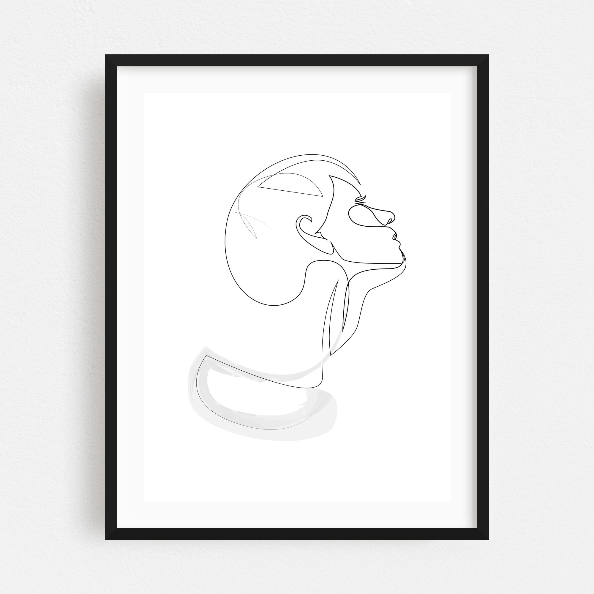 Lady Ink - Line Drawing Line Art Abstract Minimalist Modern Art ...