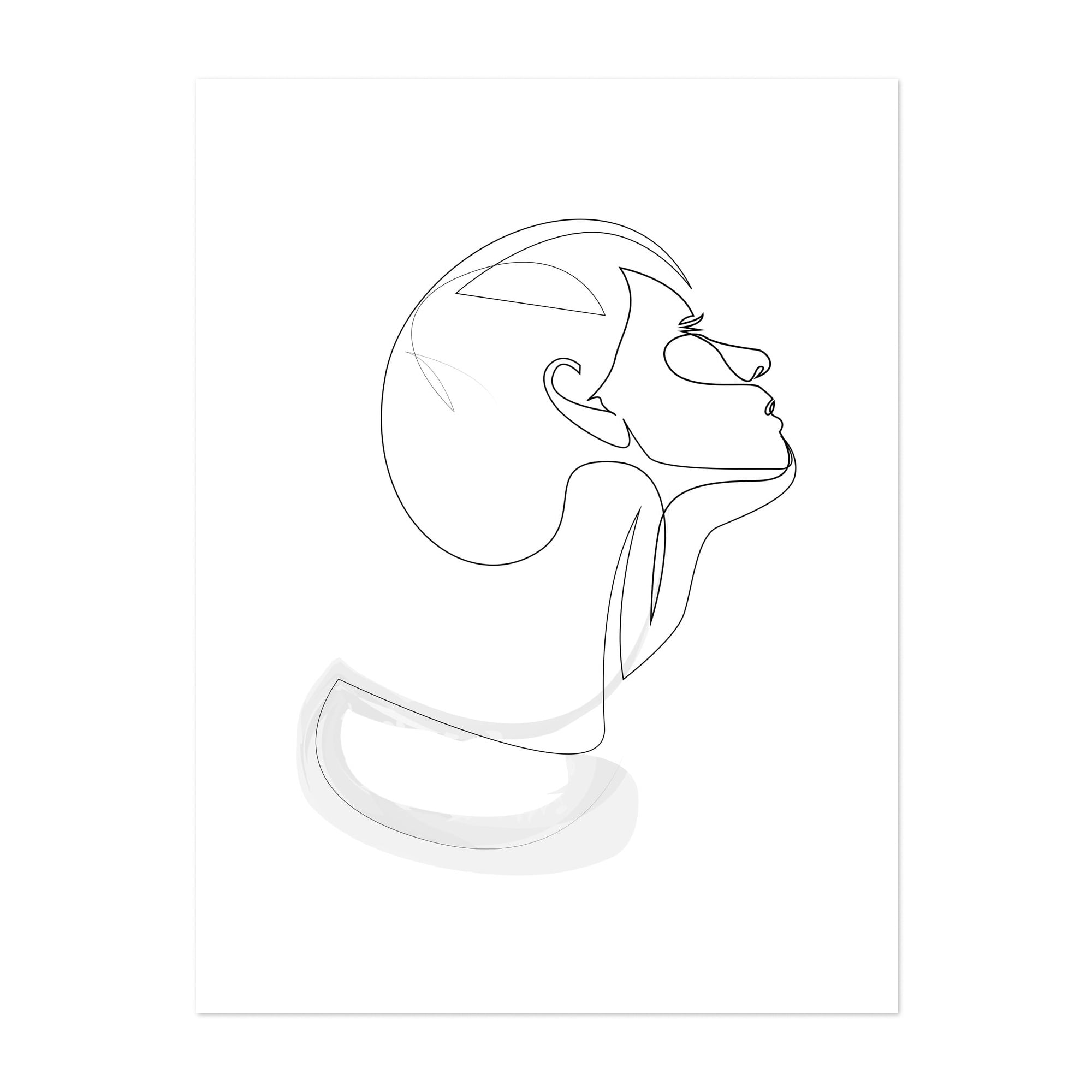 Lady Ink - Line Drawing Line Art Abstract Minimalist Modern Art ...
