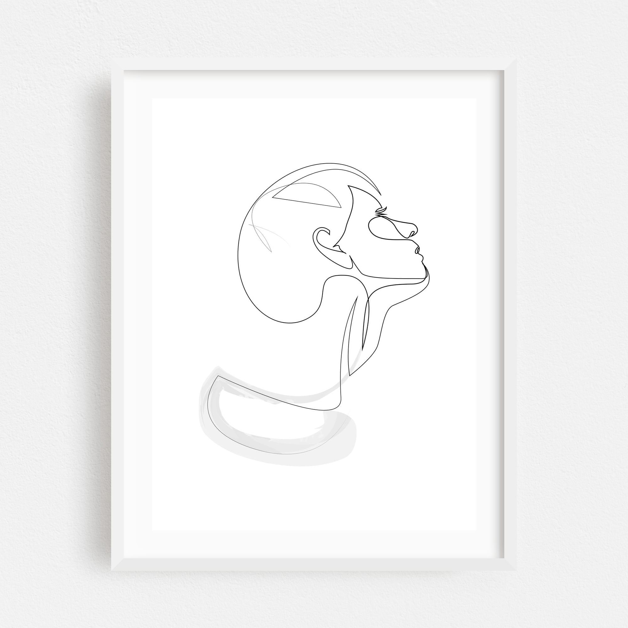 Lady Ink - Line Drawing Line Art Abstract Minimalist Modern Art ...