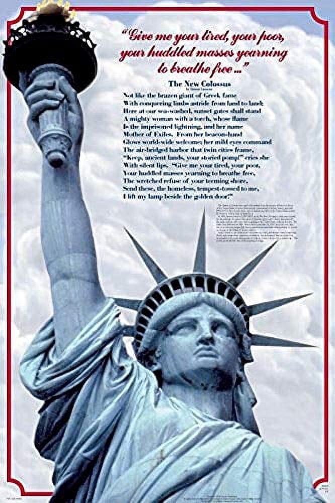 Lady Liberty Laminated Educational History Teacher Classroom Chart ...