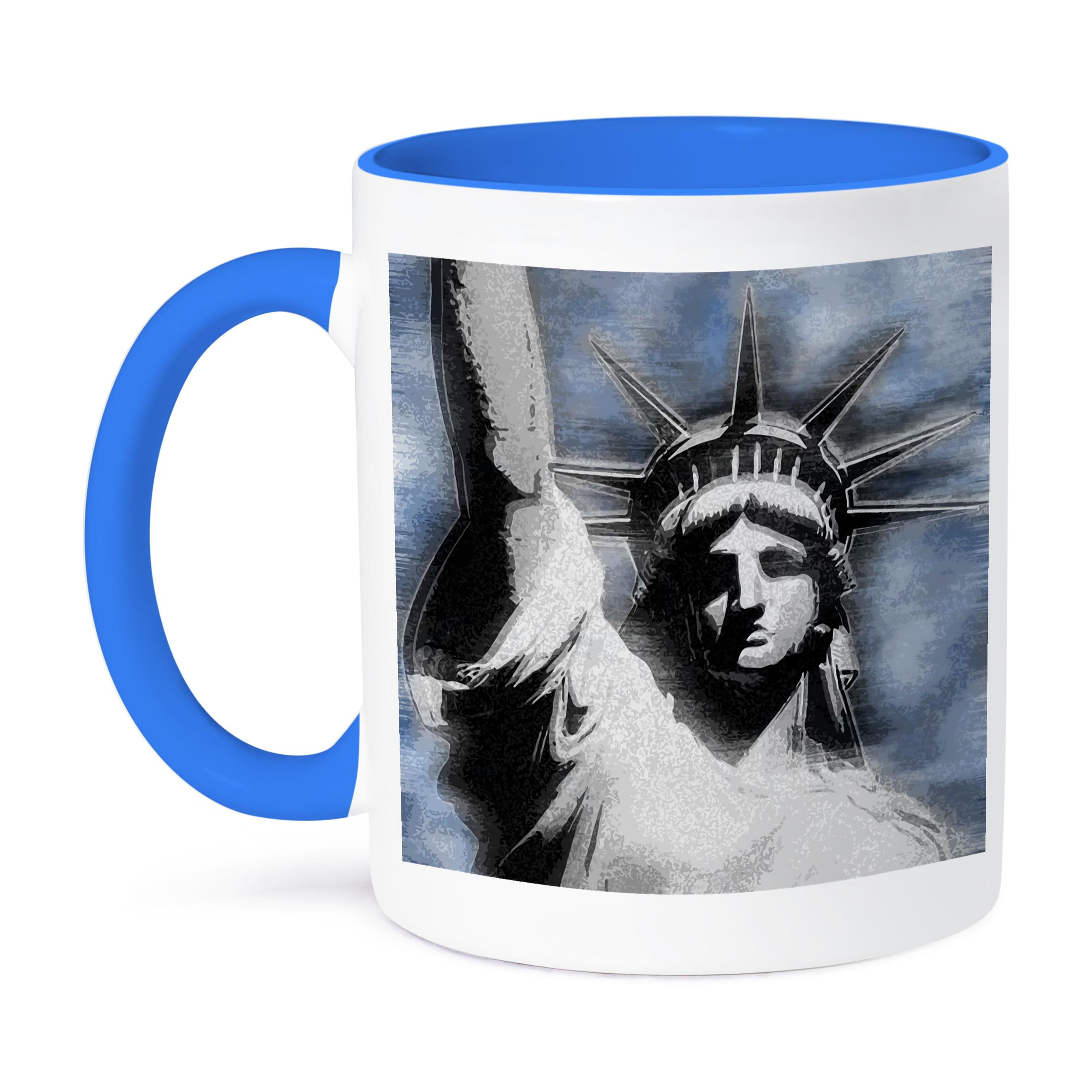 3dRose, Lady Liberty digitally stylized Statue of Liberty in gray and ...