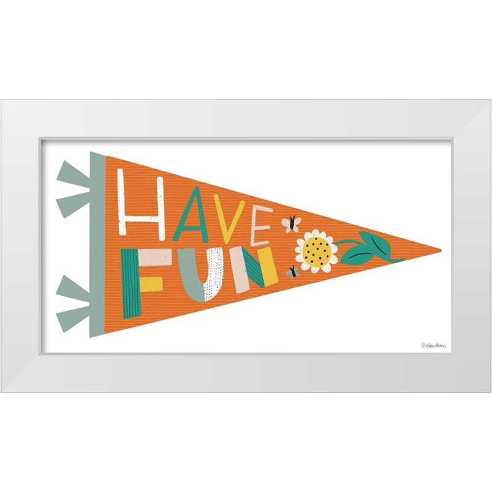 Lady Louise Designs 24x14 White Modern Wood Framed Museum Art Print ...