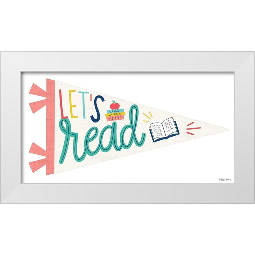 Lady Louise Designs 24x14 White Modern Wood Framed Museum Art Print ...