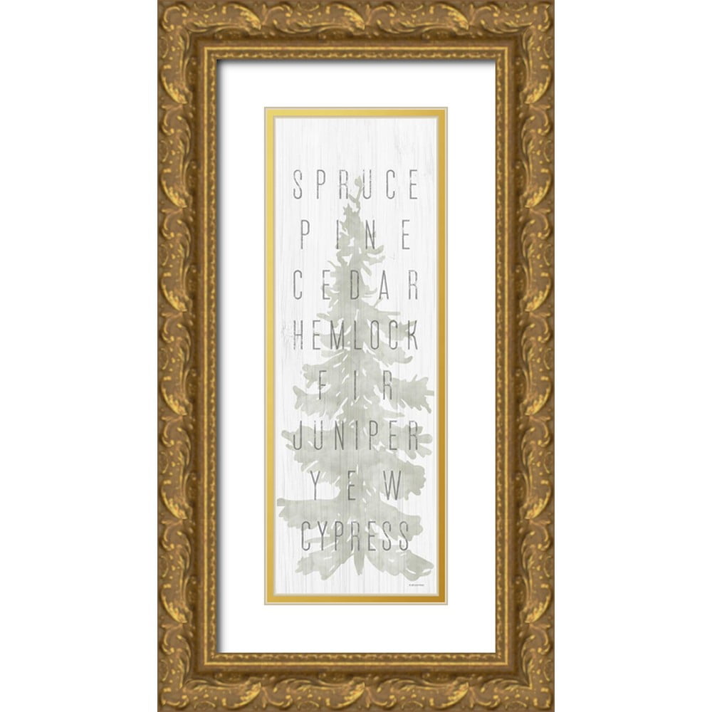 Lady Louise Designs 9x18 Gold Ornate Wood Framed with Double Matting ...