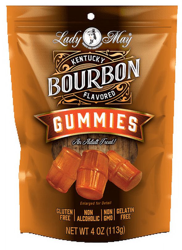 Lady May Gourmet Kentucky Bourbon Flavored Gummy Bears, NON-GMO ...