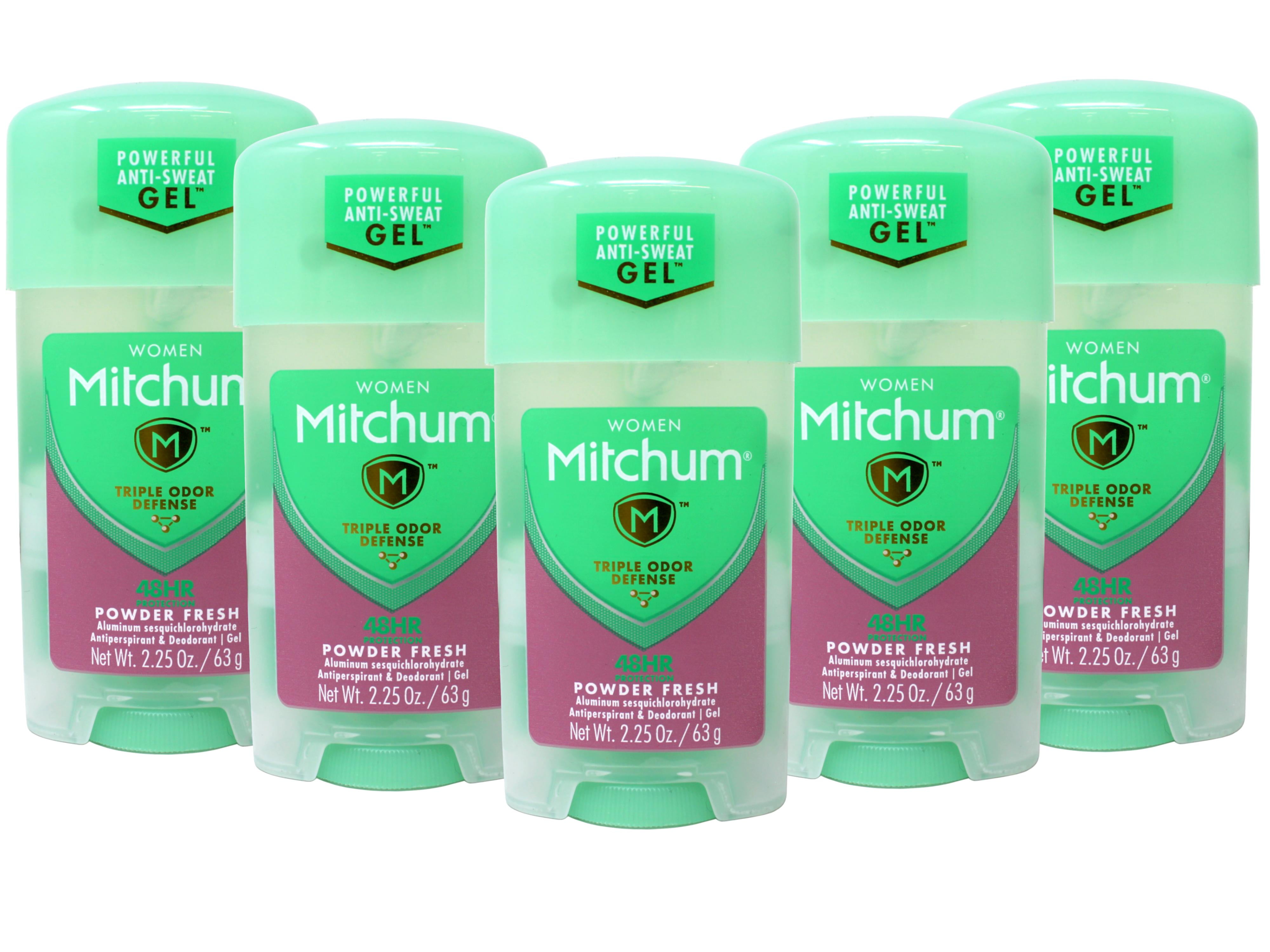 Lady Mitchum Clear Gel Deodorant Powder Fresh 2.25 oz (Pack of 5 ...