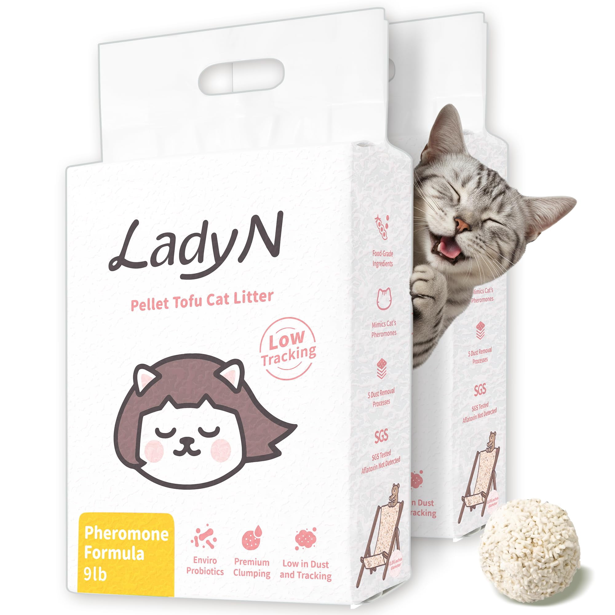 Lady N Cat Attract Tofu Litter – Natural Attractant Formula for Litter ...