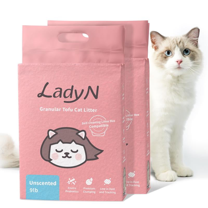 Lady N Granular Tofu Cat Litter Mini-Pellet Compatible with Automatic ...