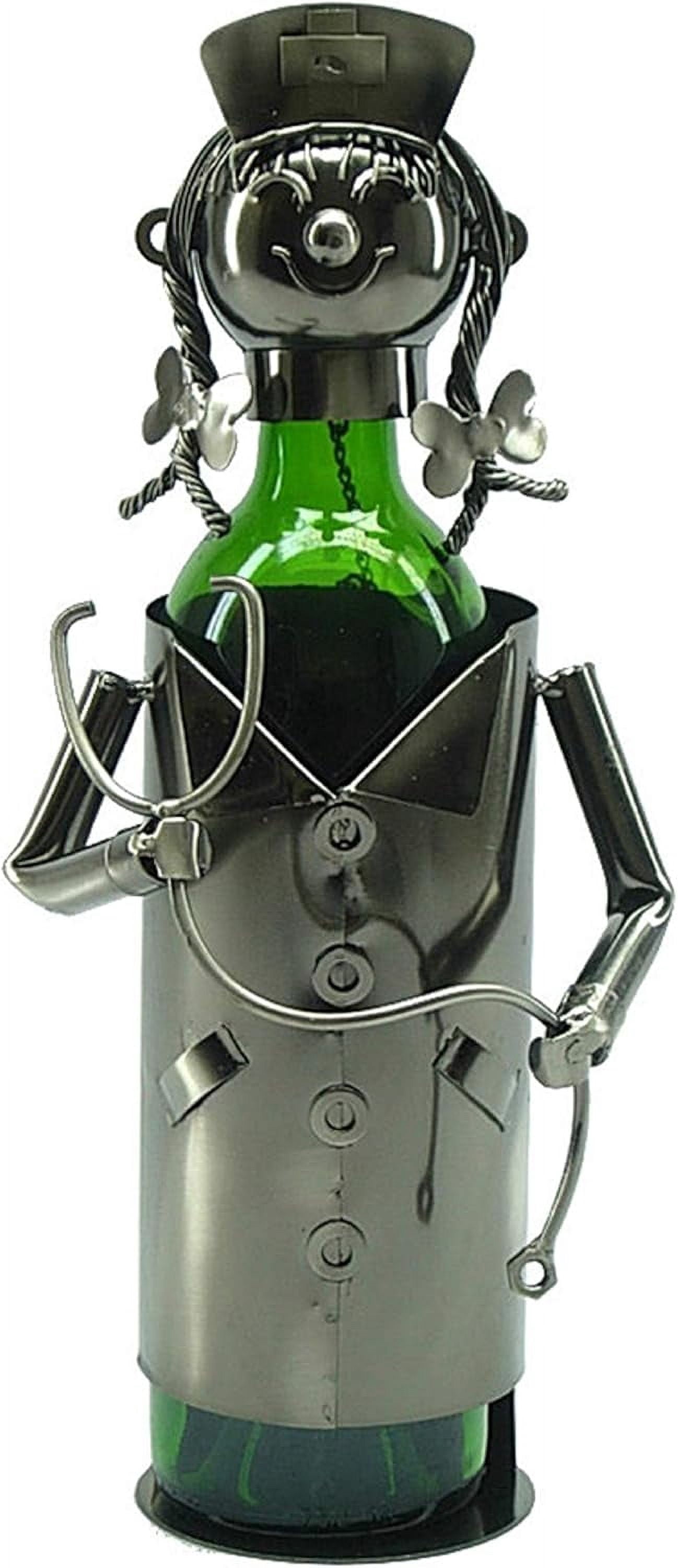 Lady Nurse Metal Wine Bottle Holder Hand Made Caddy - Walmart.com