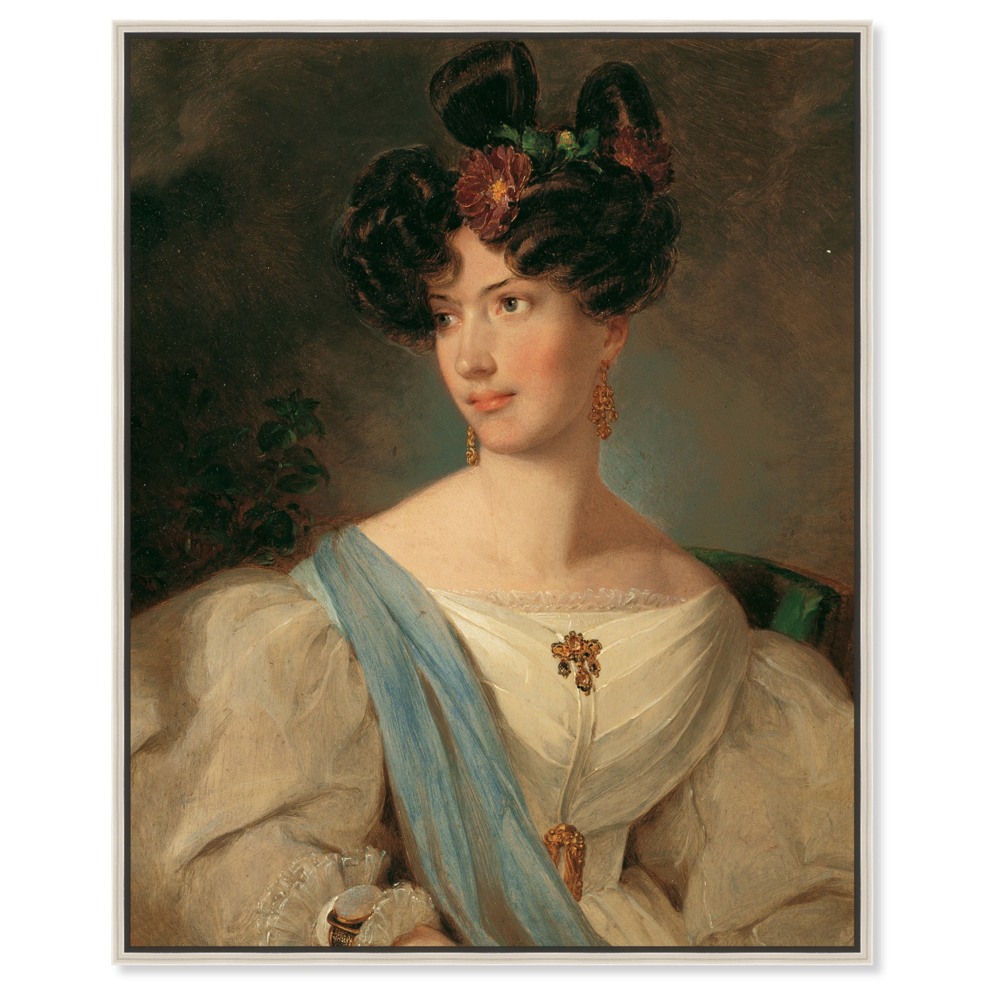 Lady Portrait Canvas Vintage Classic Portrait by Art Remedy, Silver ...
