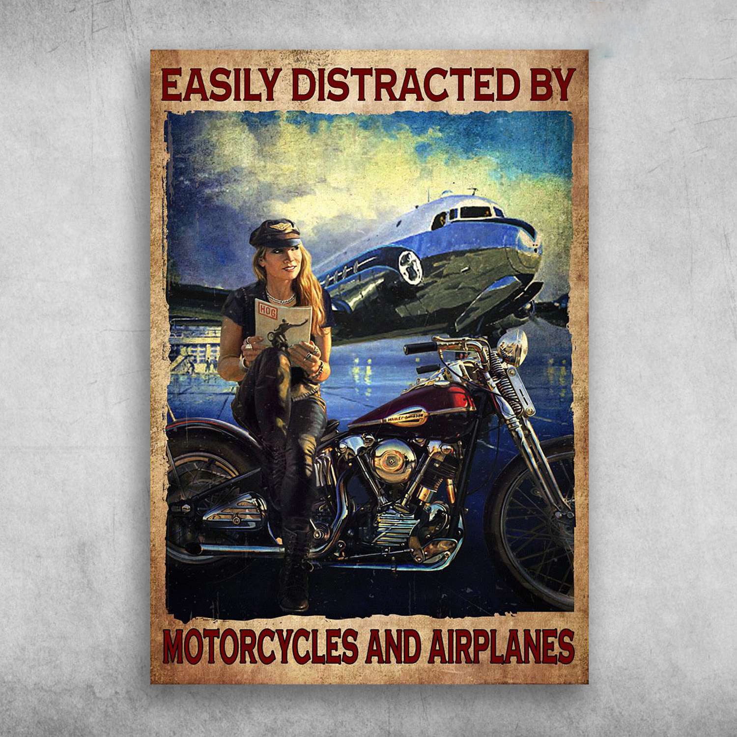 Lady Racing, Biker Lover - Easily Distracted By, Motorcycles And ...