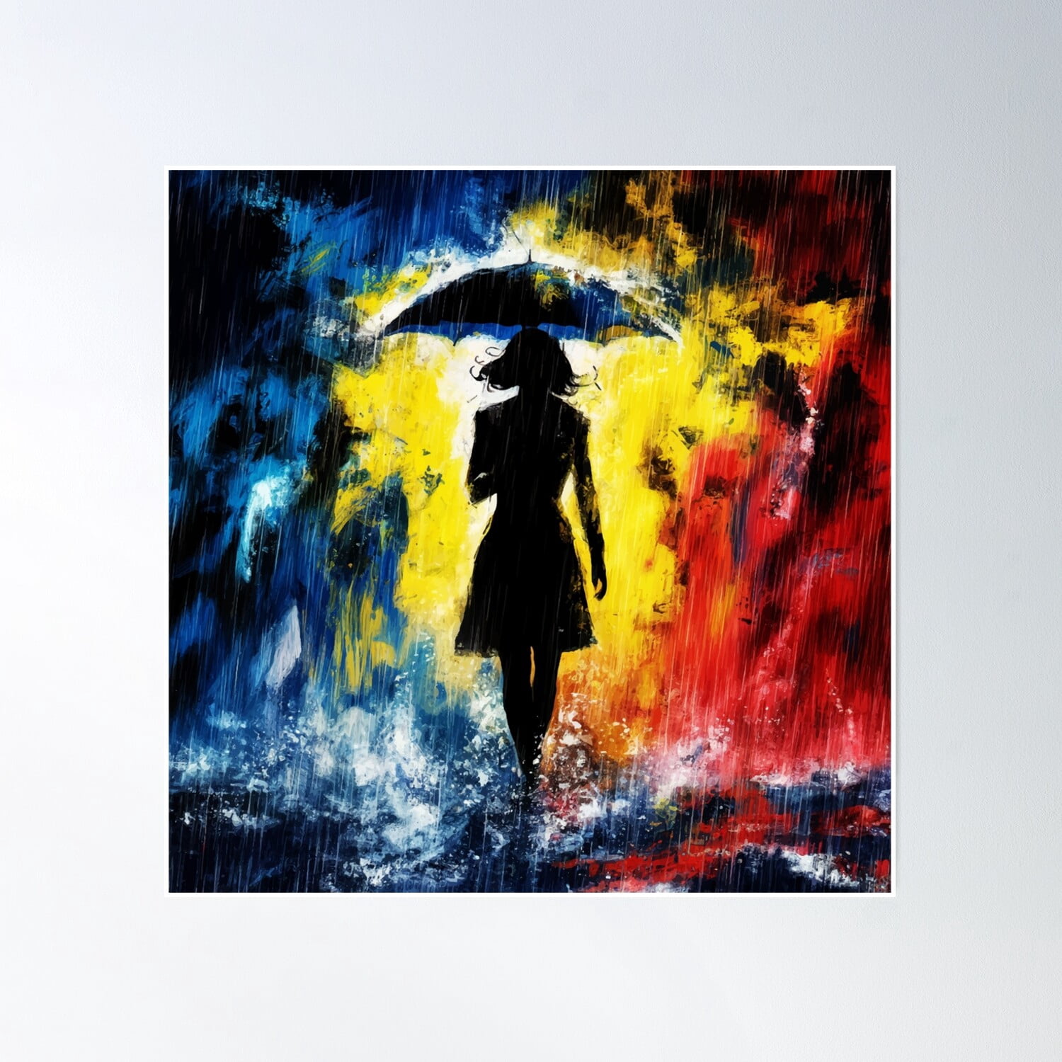 Lady Sadness Poster Wall Art, Modern Wall Decor, 16x16 UNFRAMED ...