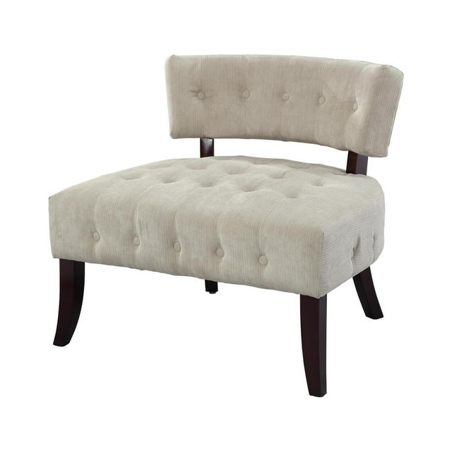 Lady Slipper Tufted Accent Chair-Color:Cream - Walmart.com