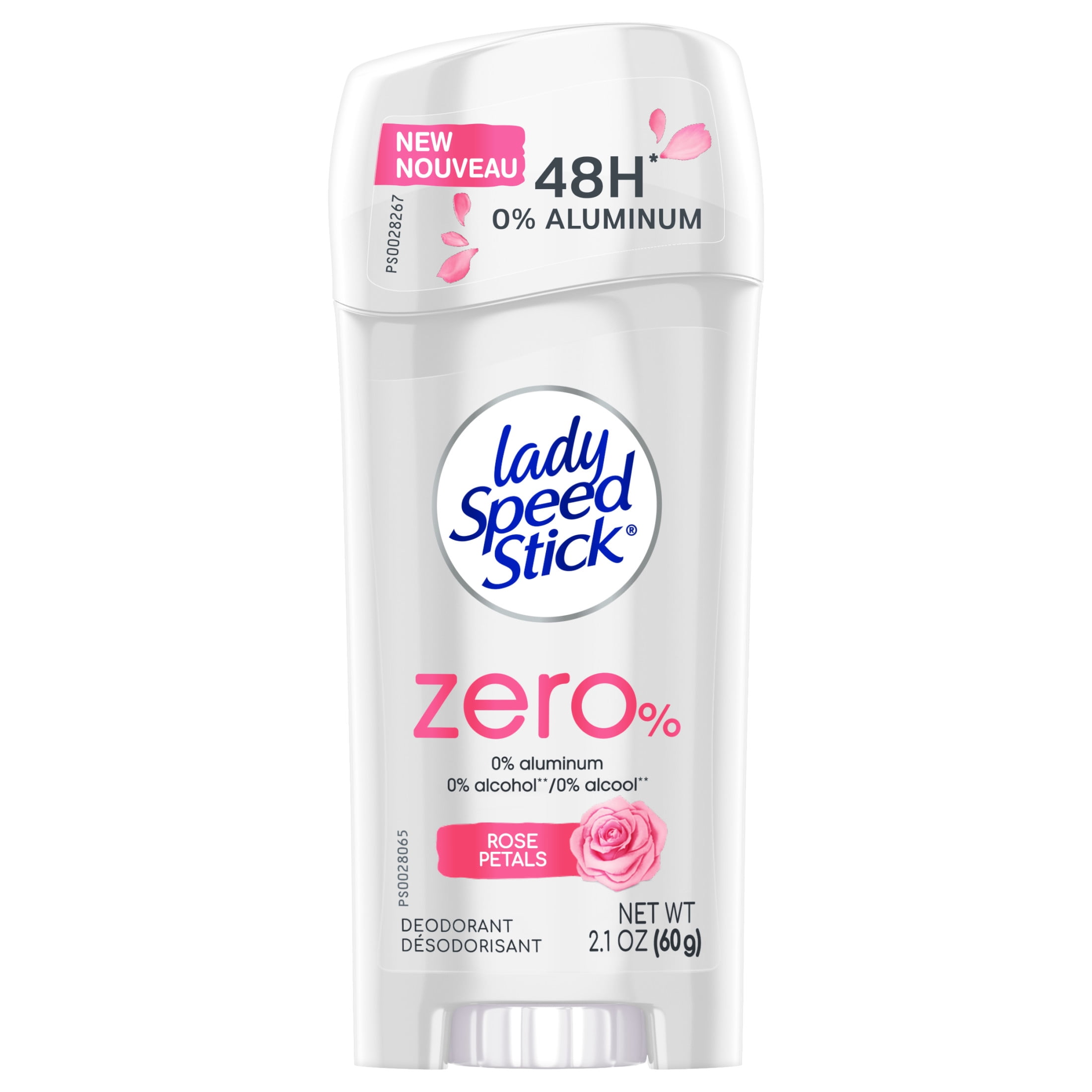 Lady Speed Stick Zero Deodorant for Women, Rose Petals, 2.1 Oz ...