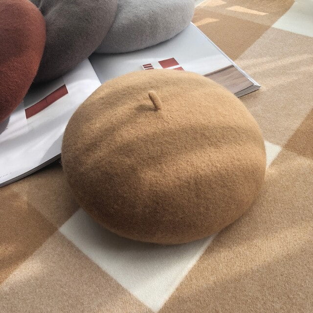 Lady Spring Winter Berets Hat Painter Style Hat Women Wool Vintage ...