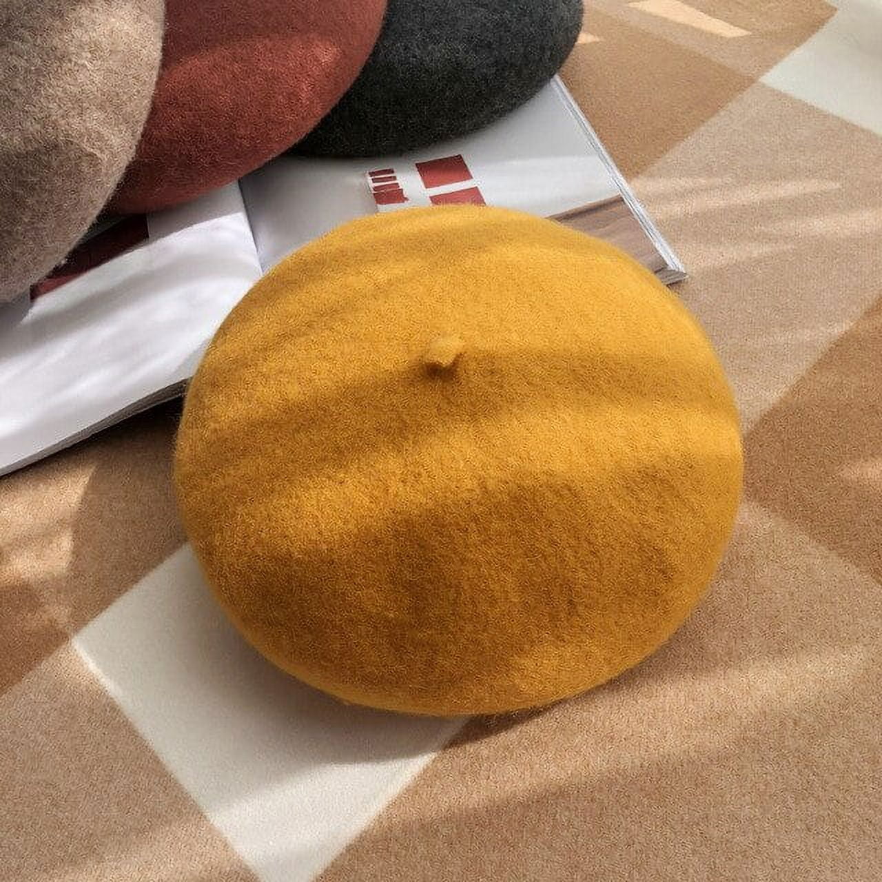 Lady Spring Winter Berets Hat Painter Style Hat Women Wool Vintage ...