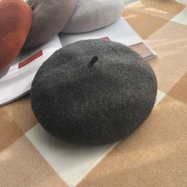 Lady Spring Winter Berets Hat Painter Style Hat Women Wool Vintage ...