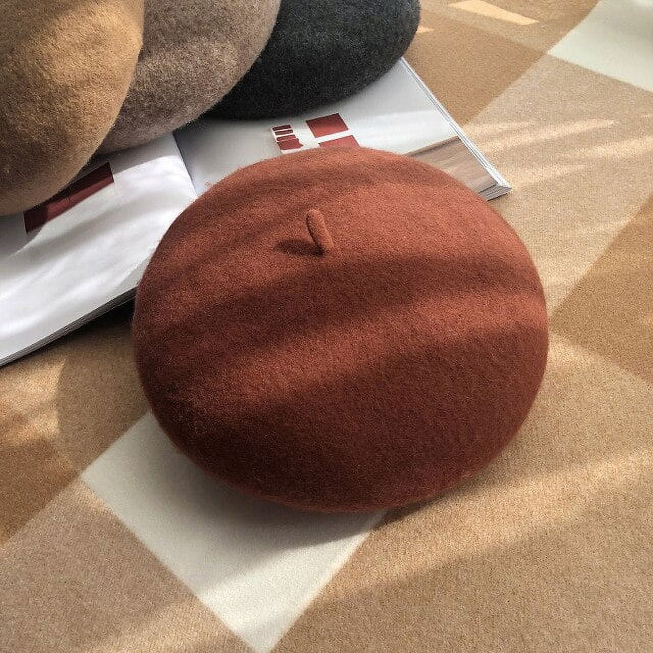 Lady Spring Winter Berets Hat Painter Style Hat Women Wool Vintage ...