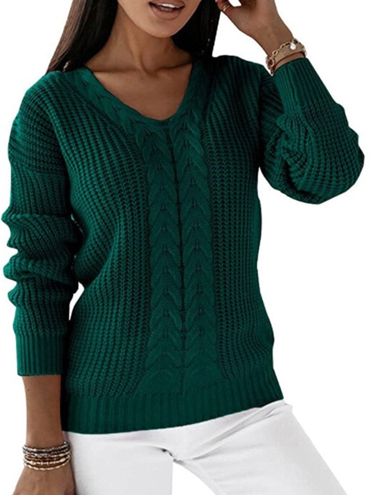 Cogild Women's Sweater Pullover, 3XL, Crochet Knitted, Cozy, Casual ...