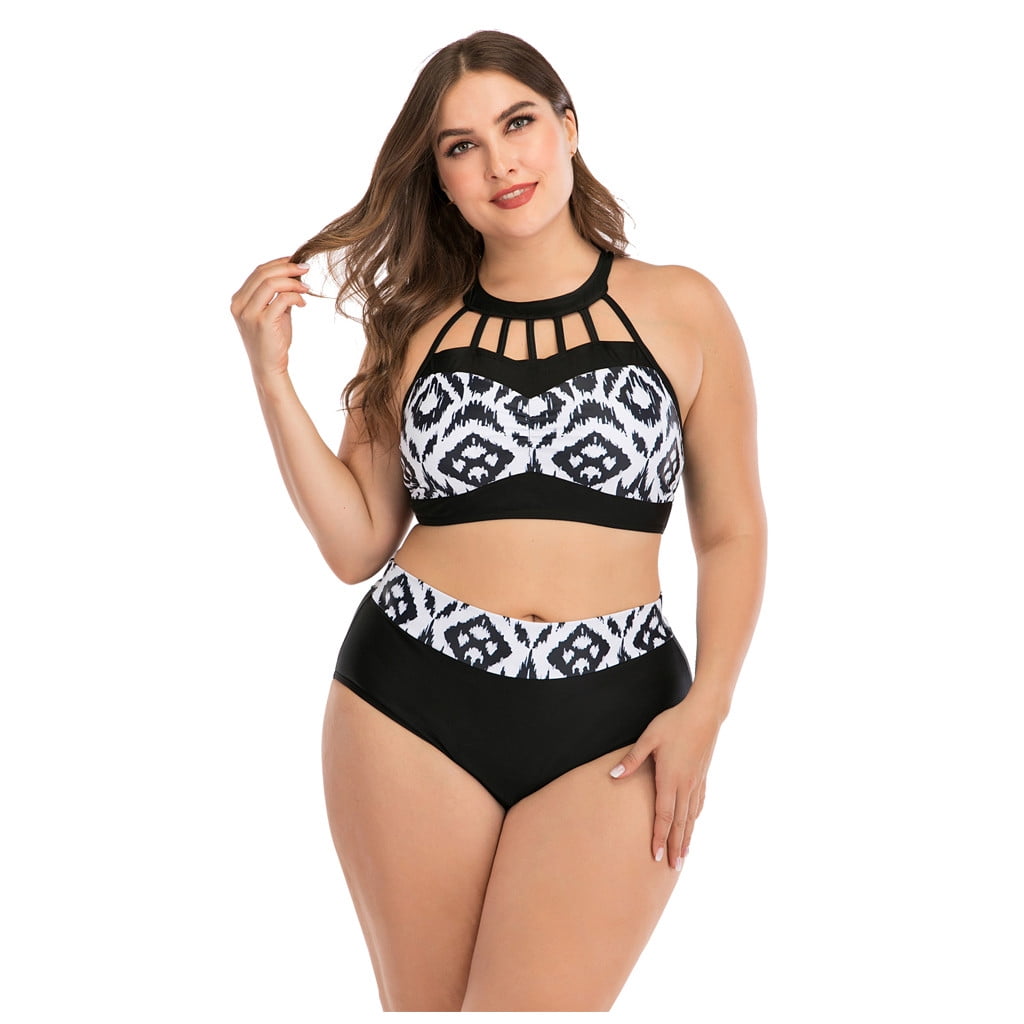 Lady Swimwear Vacation Tankini Vintage Korean Fashion Two Pieces Set
