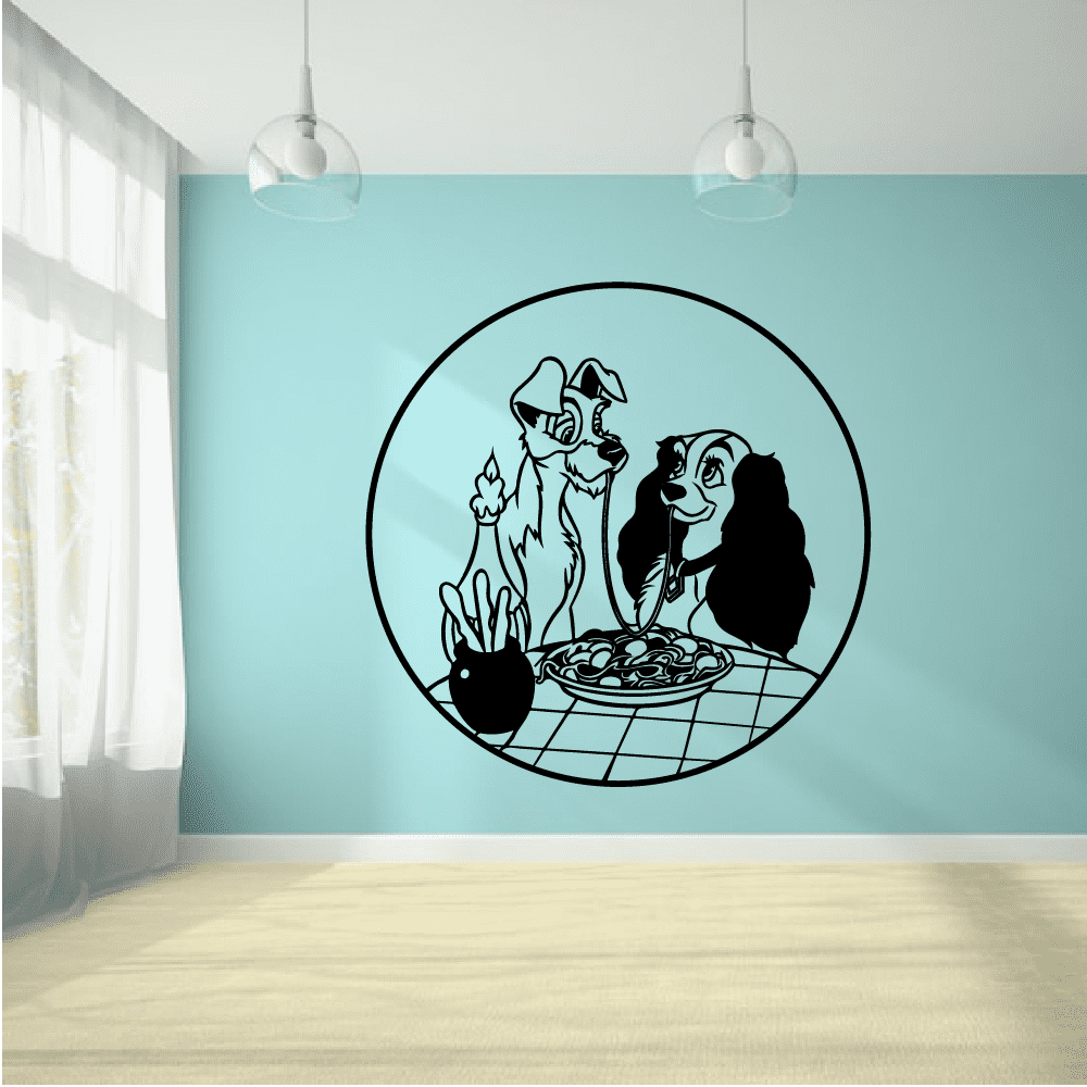 Lady And The Tramp Cute Sweet Portrait Silhouette Disney Cartoon ...