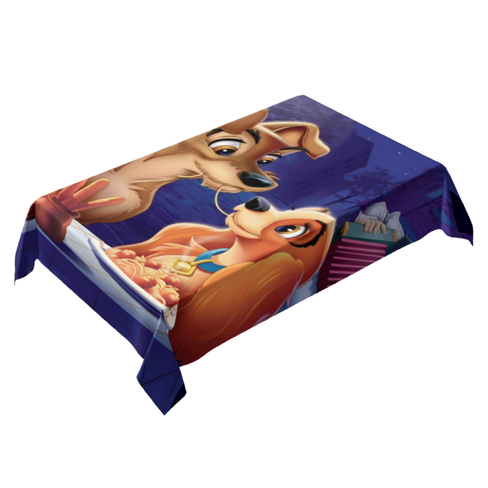 Lady and the Tramp square tablecloth has an iconic print, fits most ...