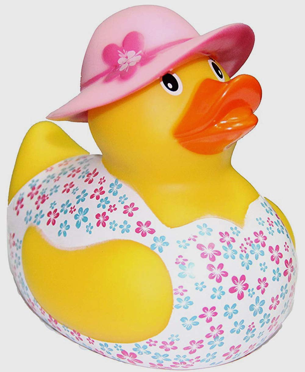 Lady Vacation Rubber Duck Bigger than 5", Vacation Duck - Waddlers ...