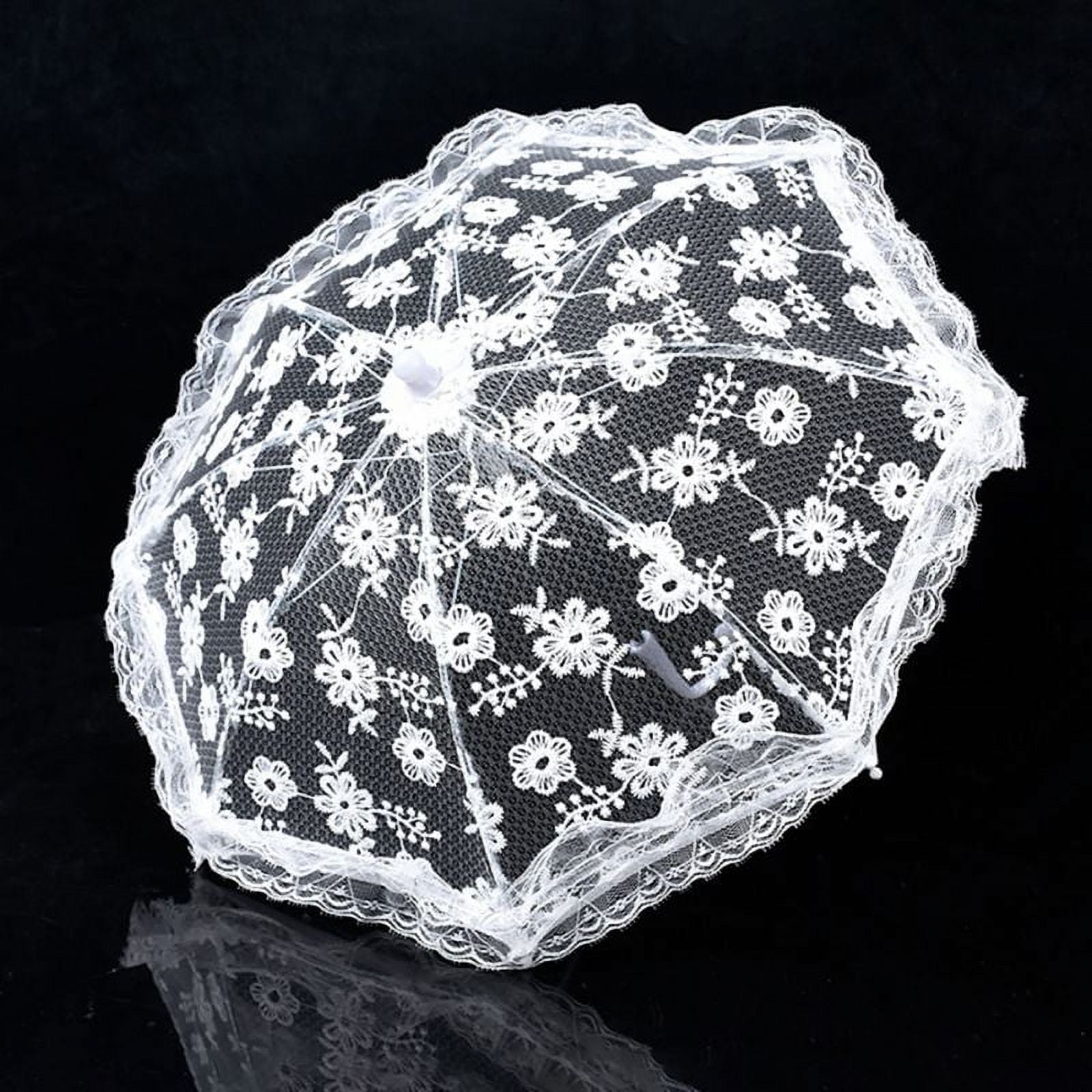 Lady Wedding Lace Umbrella Parasol Sun Umbrellas Party Bridal Photo ...