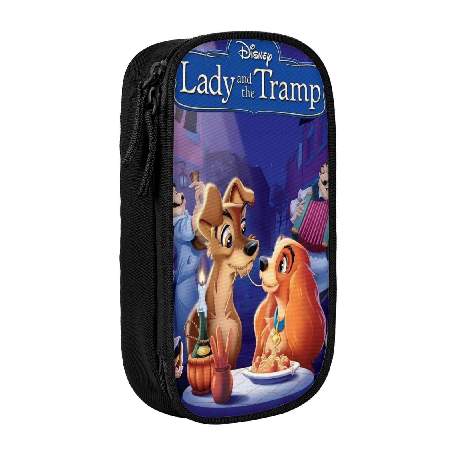 Lady and the Tramp Big Capacity Pencil Case, Aesthetic Pen Pouch Storage Bag Supplies Organizer ...