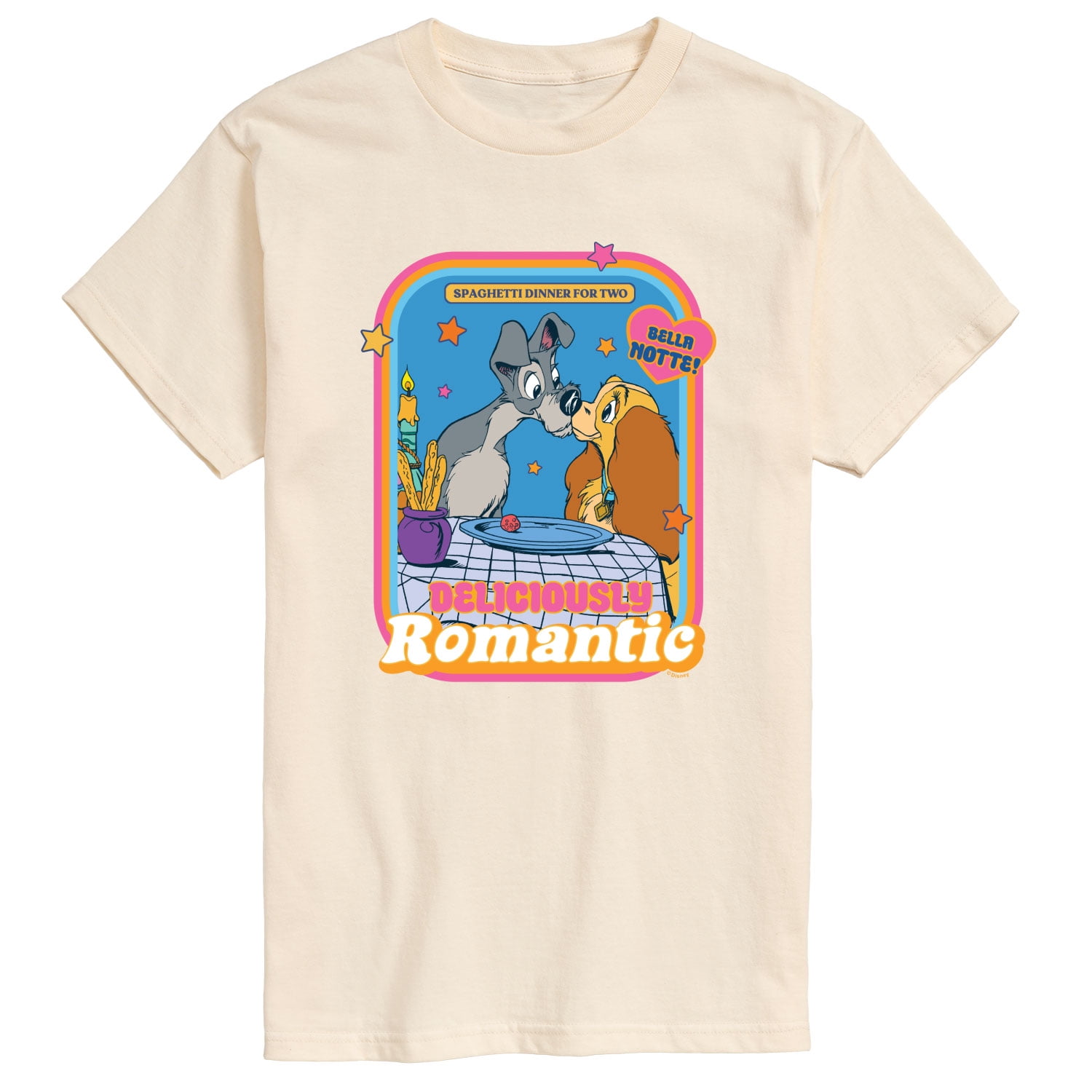 Lady and the Tramp - Delicously Romantic - Men's Short Sleeve Graphic T ...