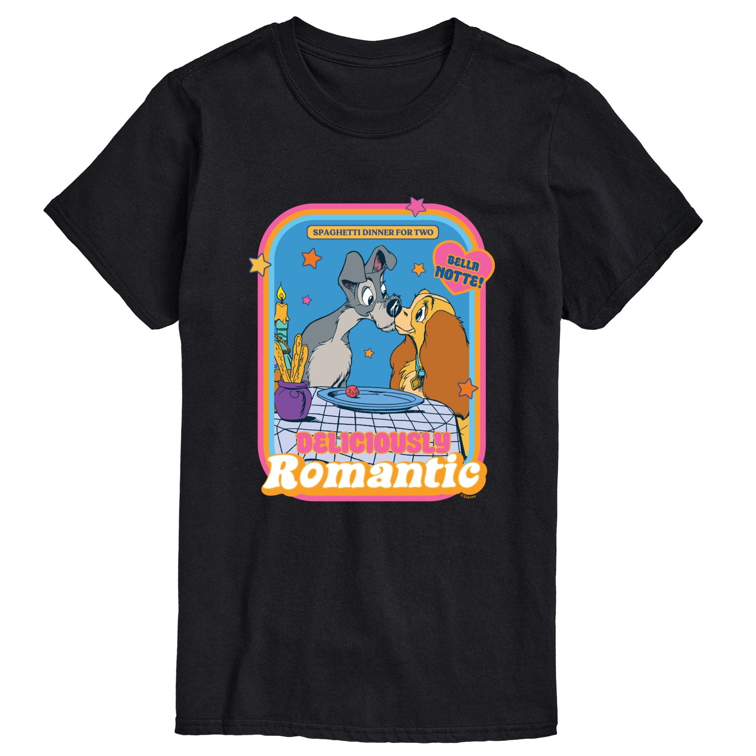 Lady and the Tramp - Delicously Romantic - Men's Short Sleeve Graphic T ...