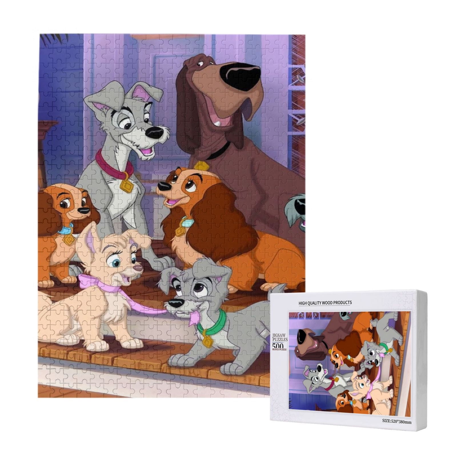 Lady and the Tramp Jigsaw Puzzle Interactive Brain Teaser Board Game ...