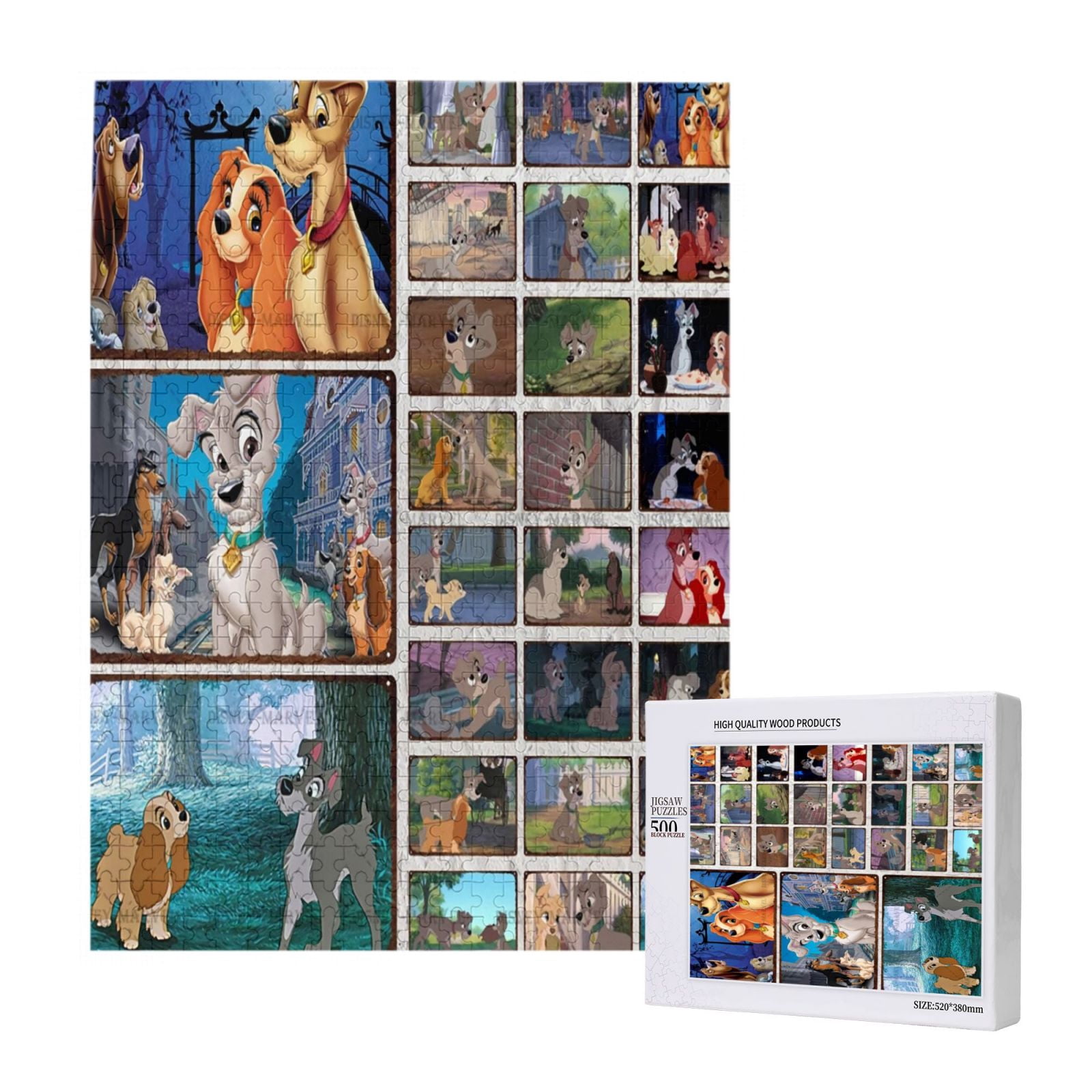 Lady and the Tramp Jigsaw Puzzle Interactive Brain Teaser Board Game ...