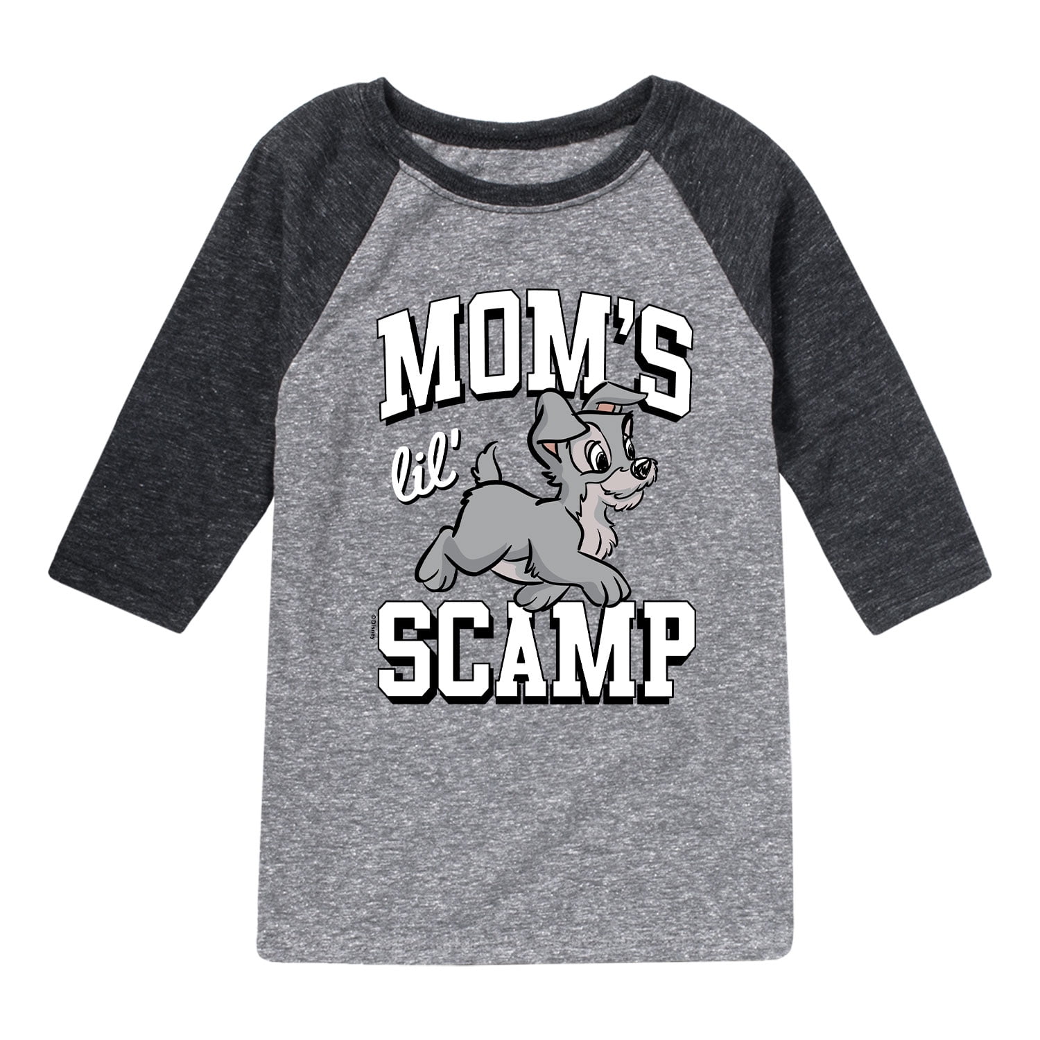 Lady and the Tramp - Moms Lil Scamp - Toddler And Youth Raglan Graphic ...