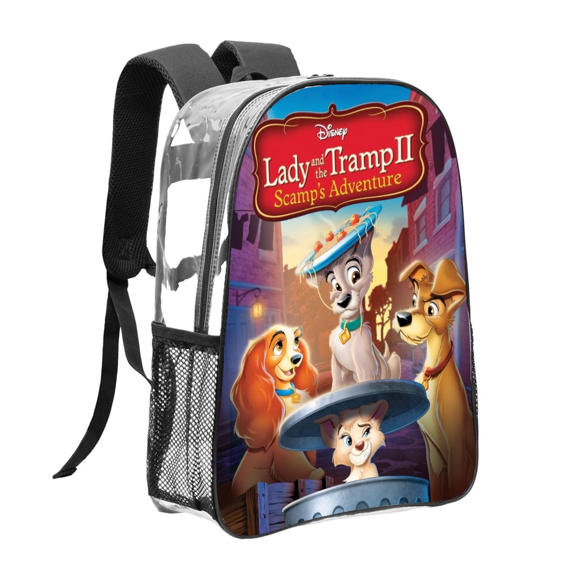Lady and the Tramp Pattern Transparent Backpack Lightweight And ...