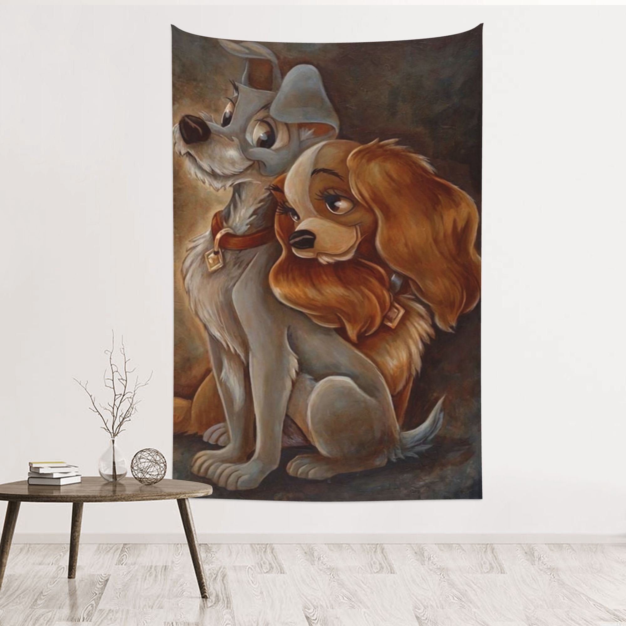 Lady and the Tramp Tapestry for Men, Boys Bedroom Living Room Dorm Wall ...