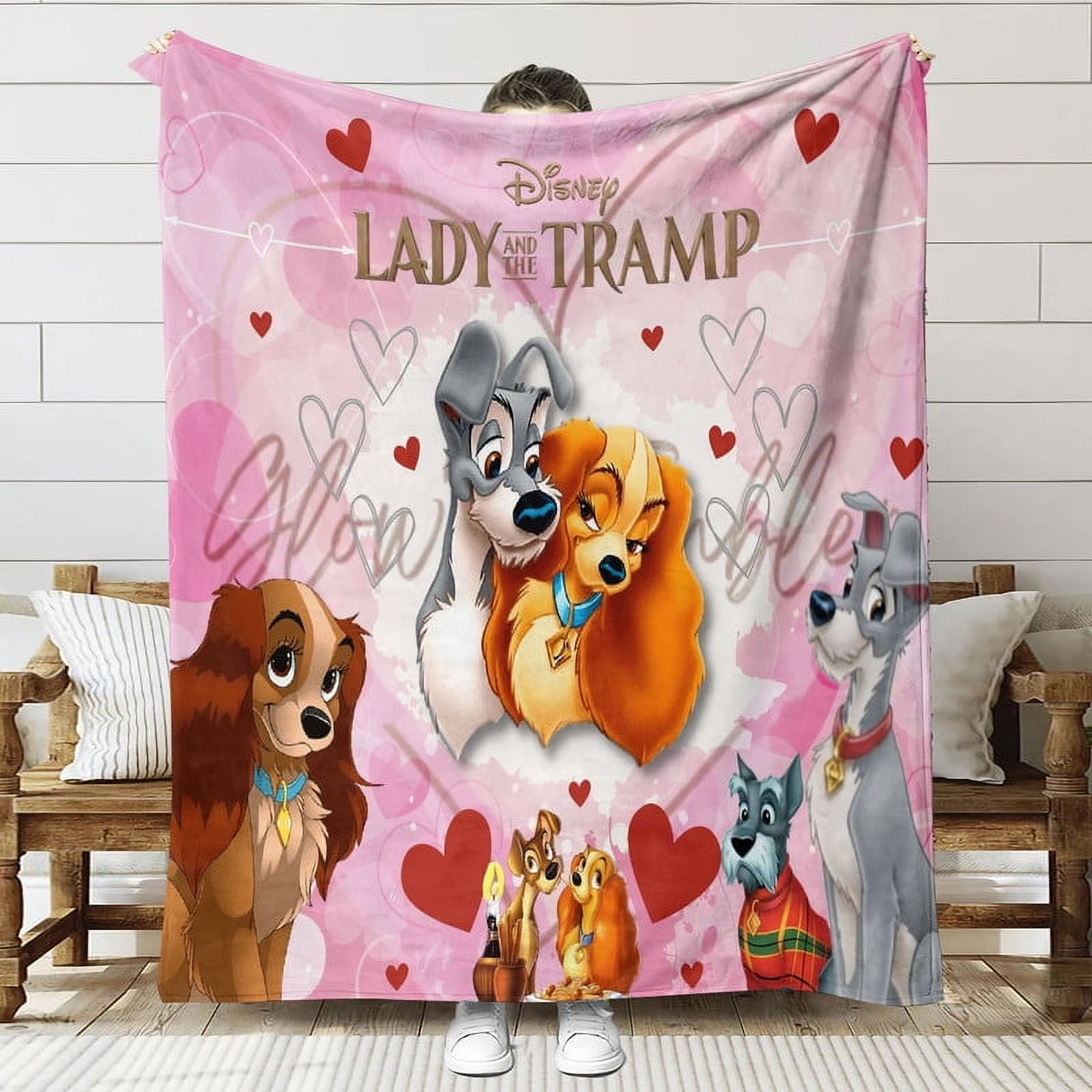 Lady and the Tramp Throw Blanket Gifts for Fans Lover Girls Boys Women ...
