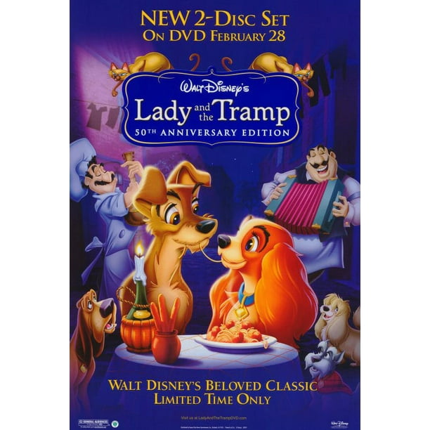 Lady and the Tramp - movie POSTER (Style B) (11" x 17") (1955 ...