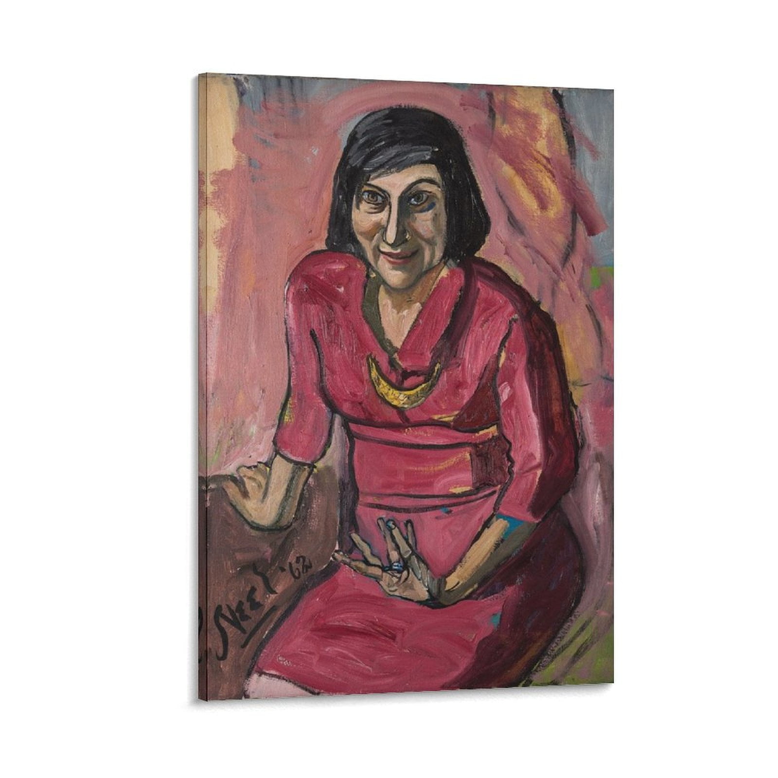 Lady by Alice Neel Painting Canvas Poster Wall Art Picture Prints ...