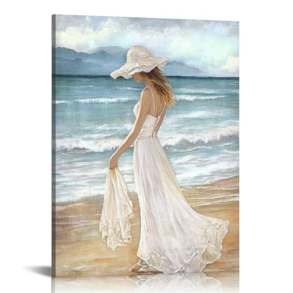 Lady by the Sea Art Print Lady by the Sea Art Print - 12x16" Elegant ...